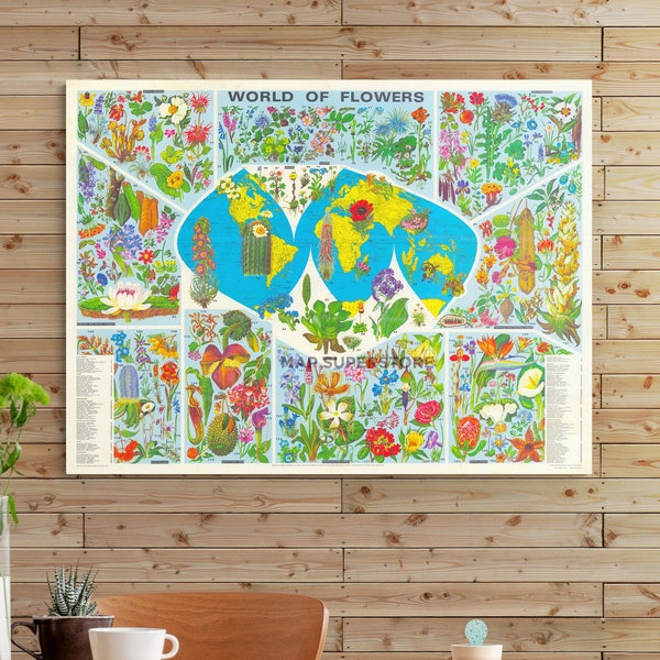Map Flowers - Etsy