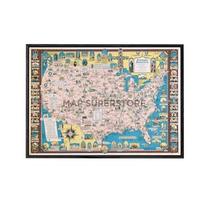 Catholic Map of America - Etsy