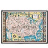 Minimalist United States Map With State Capitals and Cities | Canvas or ...