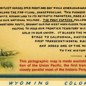 Vintage Pony Express Route Map - Tracing the Historic Journey of the ...