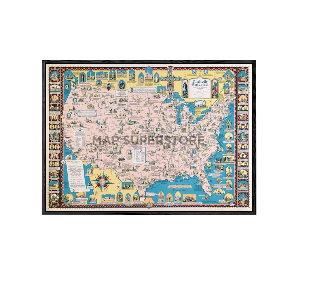 Catholic America: A Pictorial Map of Catholic Contributions in the ...