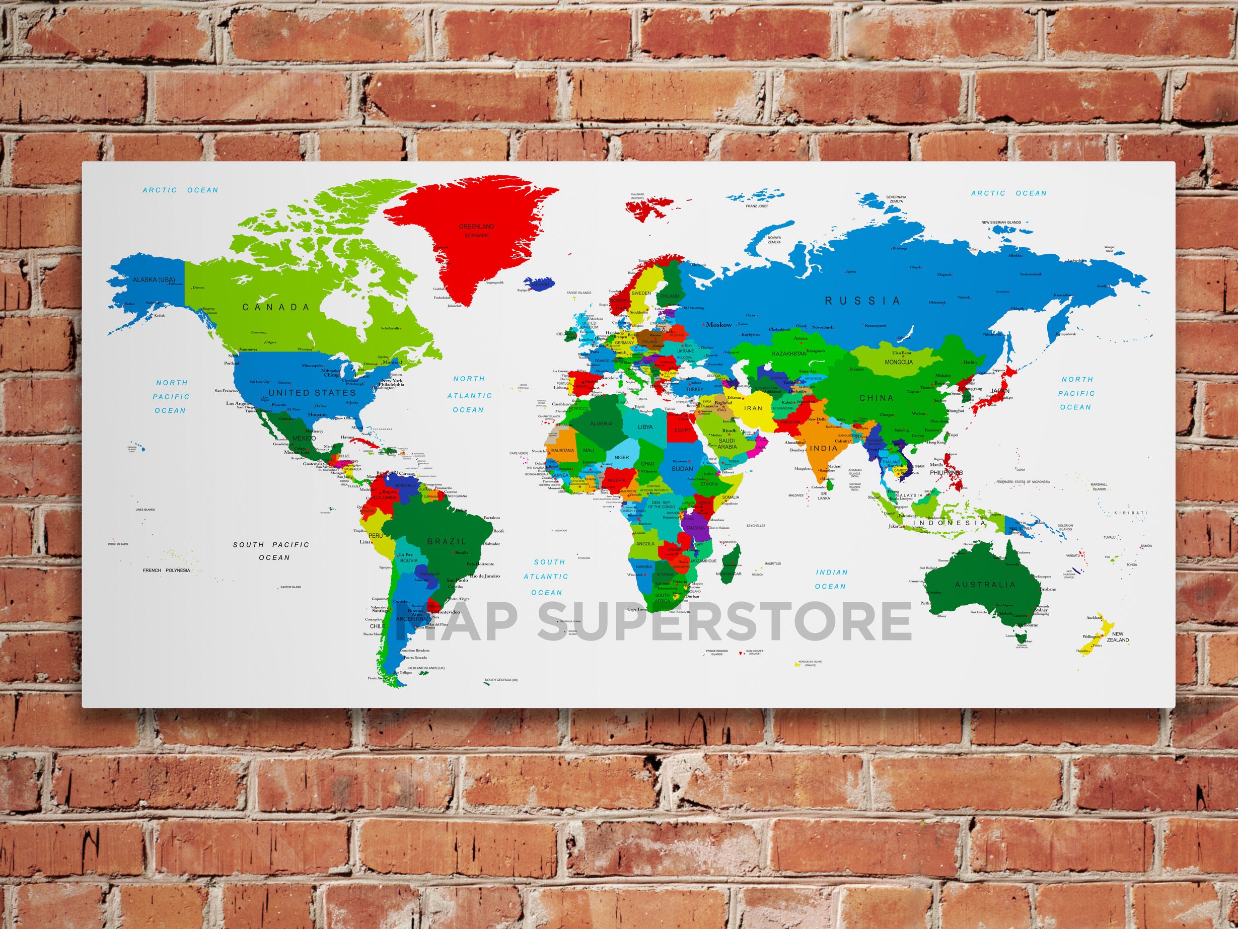 Detailed World Political Map - Premium Quality Print for Geography ...