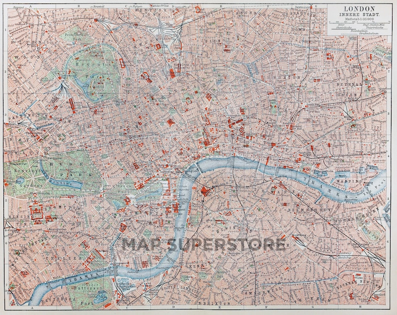 Detailed Map of London: Explore the Vibrant City Streets and Landmarks ...