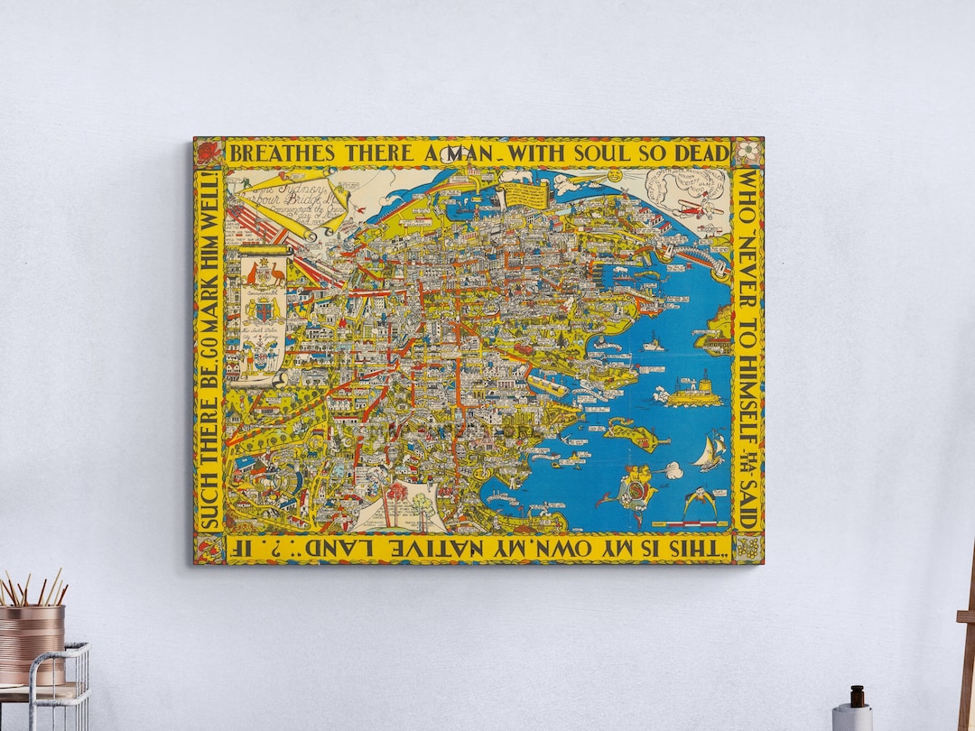 The Sydney Harbour Bridge Map - Commemorating the Iconic Opening ...