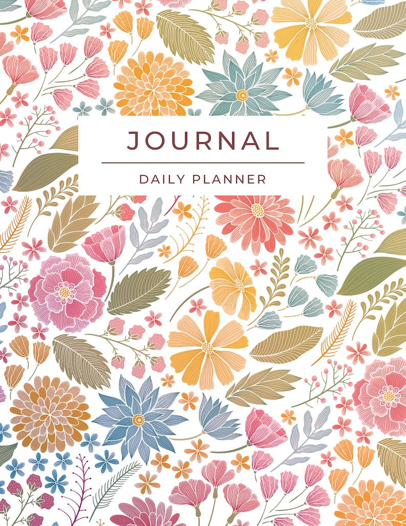 Simple Floral Daily Planner - Etsy