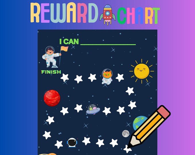 Space Reward Chart for Kids With Printable Achievement Award and Idea ...