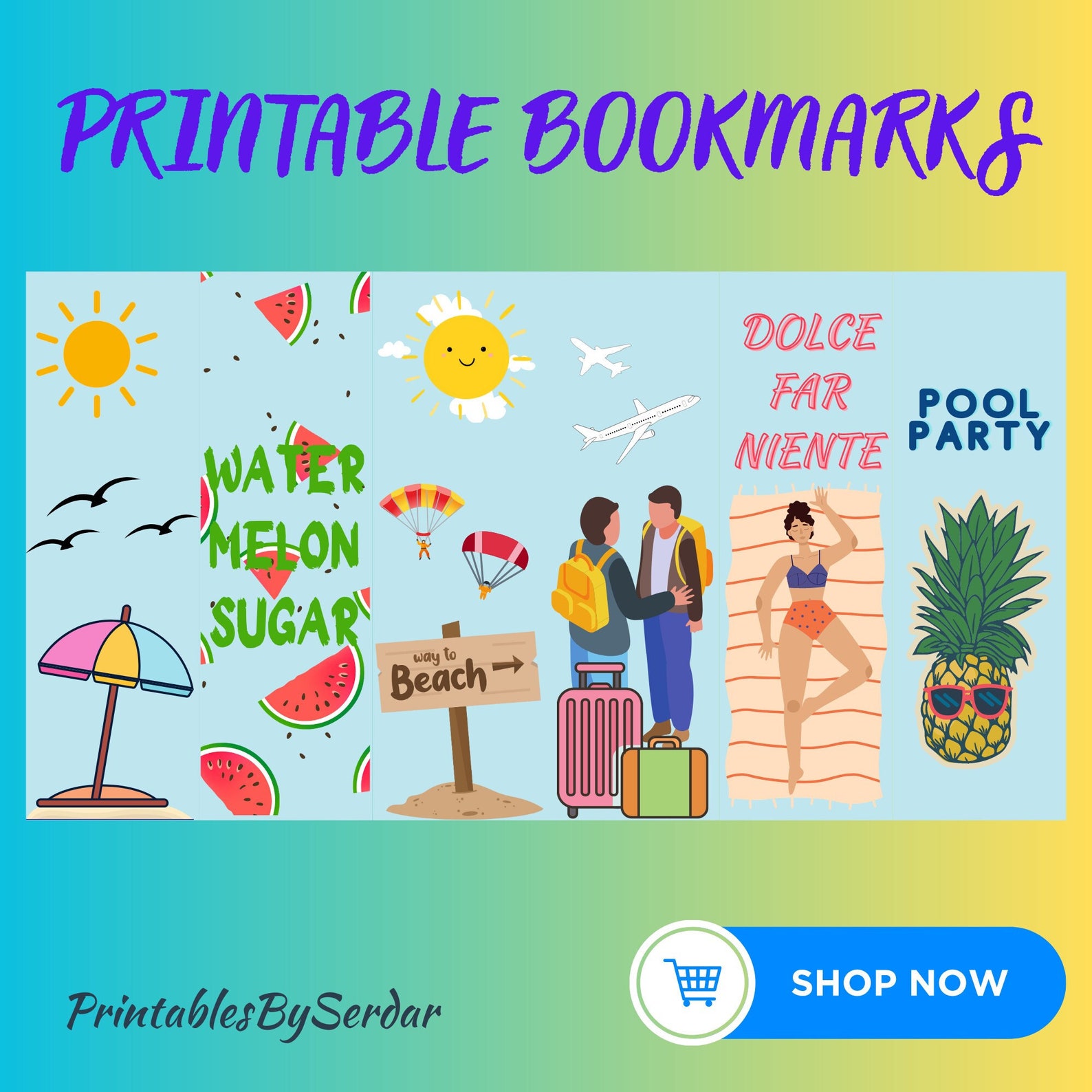 Printable Bookmarks Summer Bookmarks Bookmarks for Students Bookmarks ...