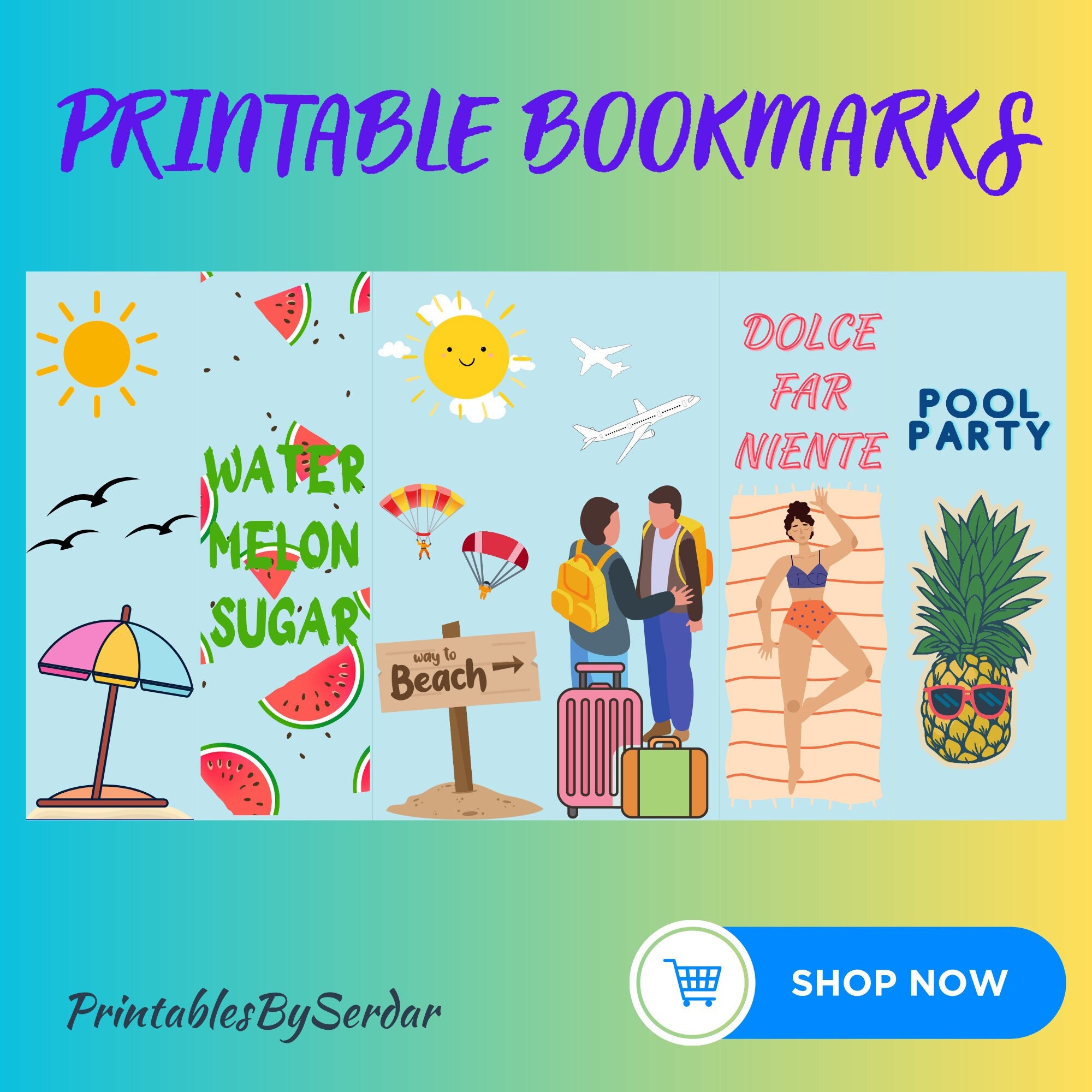 Printable Bookmarks | Summer Bookmarks | Bookmarks for Students ...