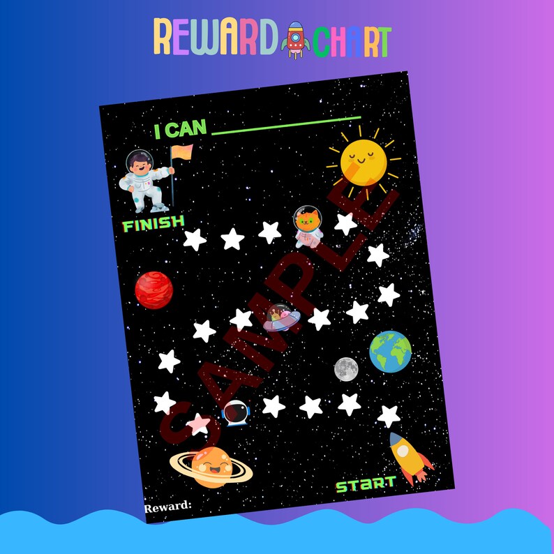 Kids Reward Chart | Printable Space-themed Reward Chart | Reward Chart ...