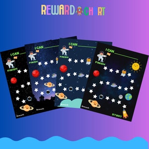 Kids Reward Chart | Printable Space-themed Reward Chart | Reward Chart ...