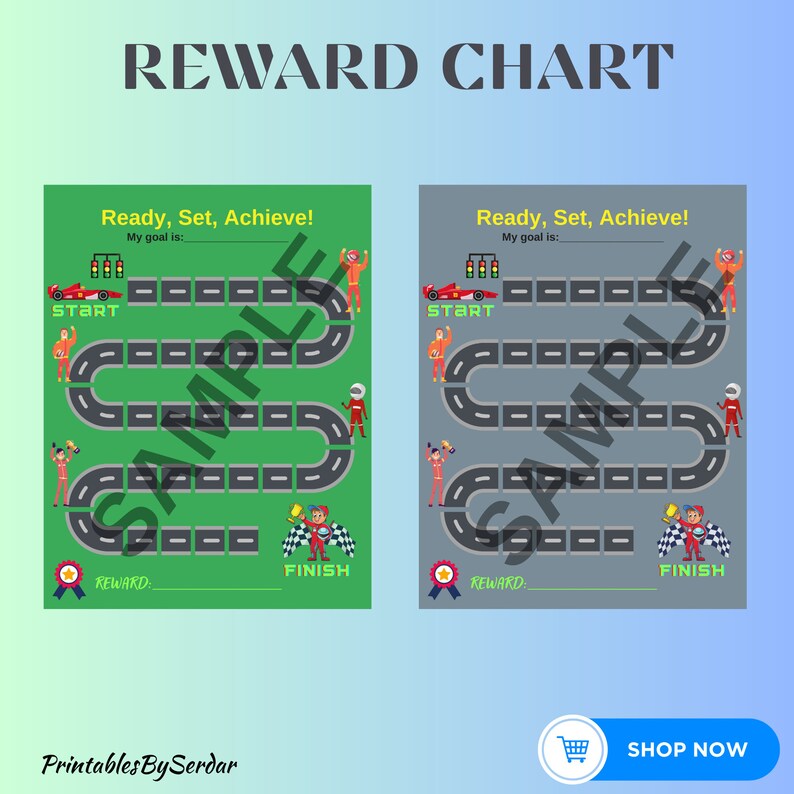 Reward Chart for Kids | Printable F1-themed Reward Chart | Kids Reward ...
