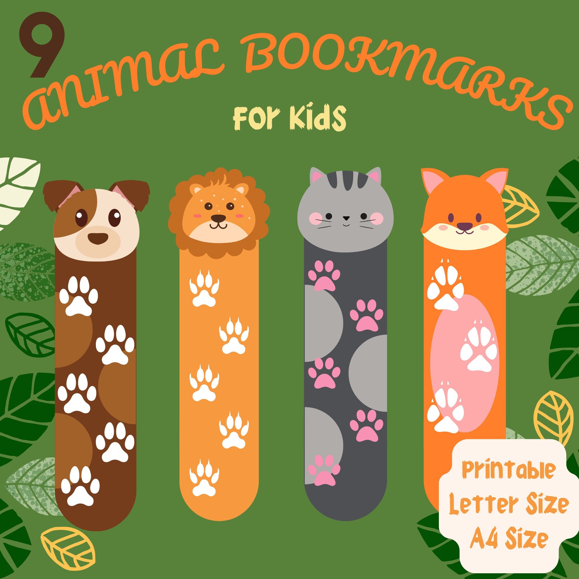 Printable Bookmarks for Kids | Animal-themed Bookmarks | Kids Bookmarks ...