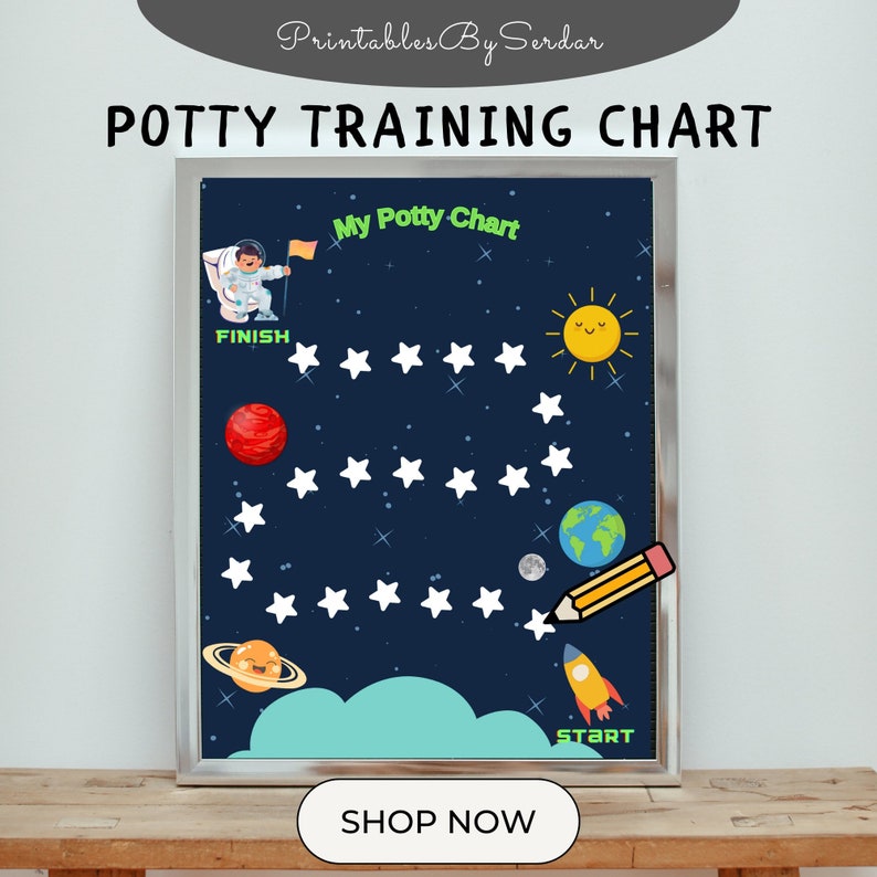 Potty Training Chart | Printable Potty Chart | Space Adventure Potty ...