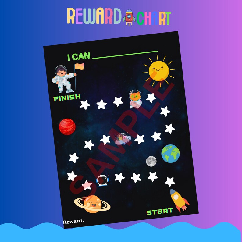 Kids Reward Chart | Printable Space-themed Reward Chart | Reward Chart ...