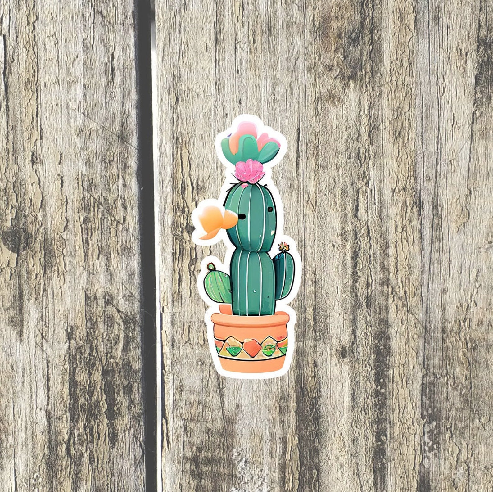 Cute Kawaii Cactus Sticker Twelve - Etsy