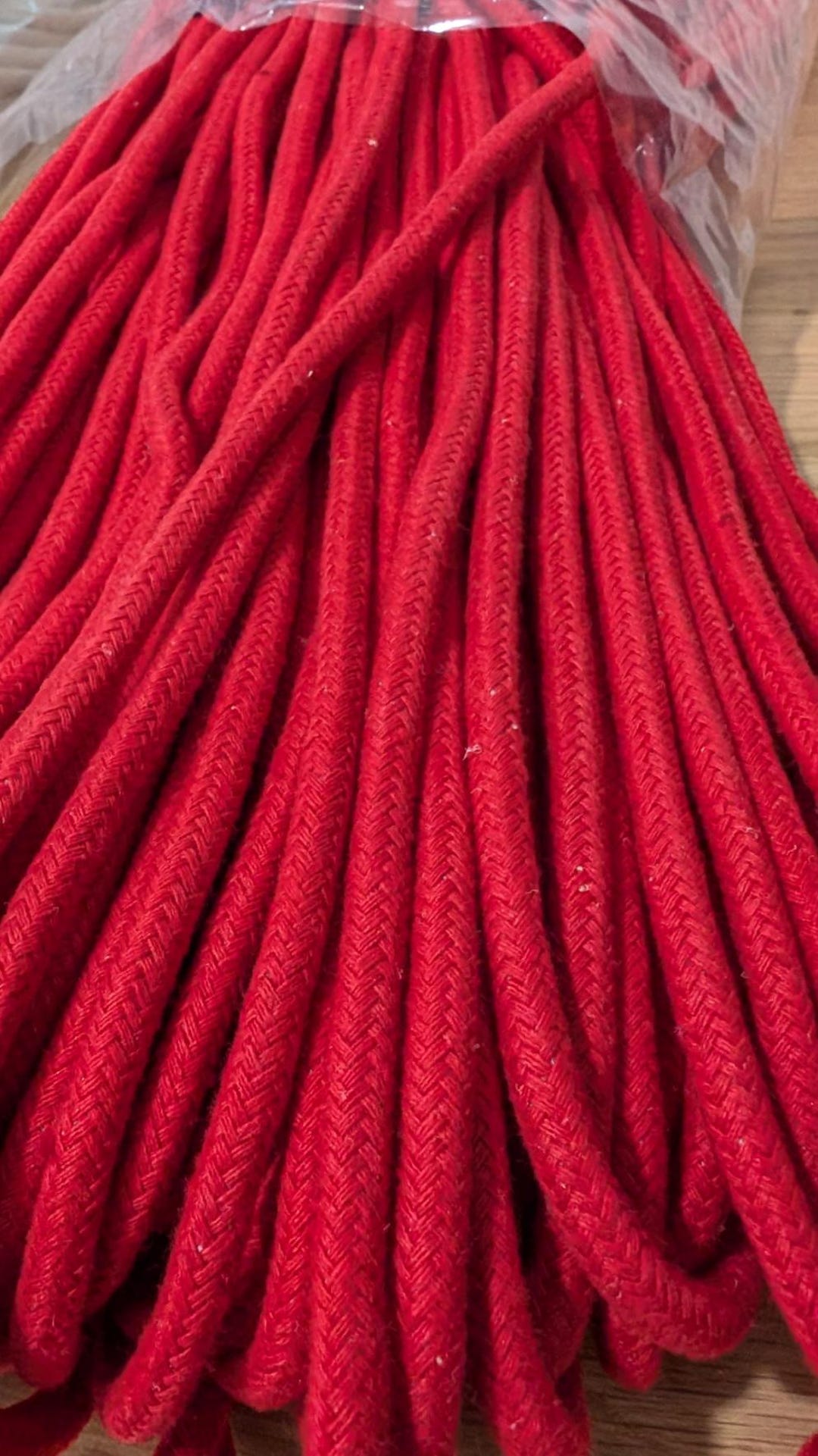 Red Cotton Braided Rope, 6mm, for DIY Projects, Sewing Baskets ...