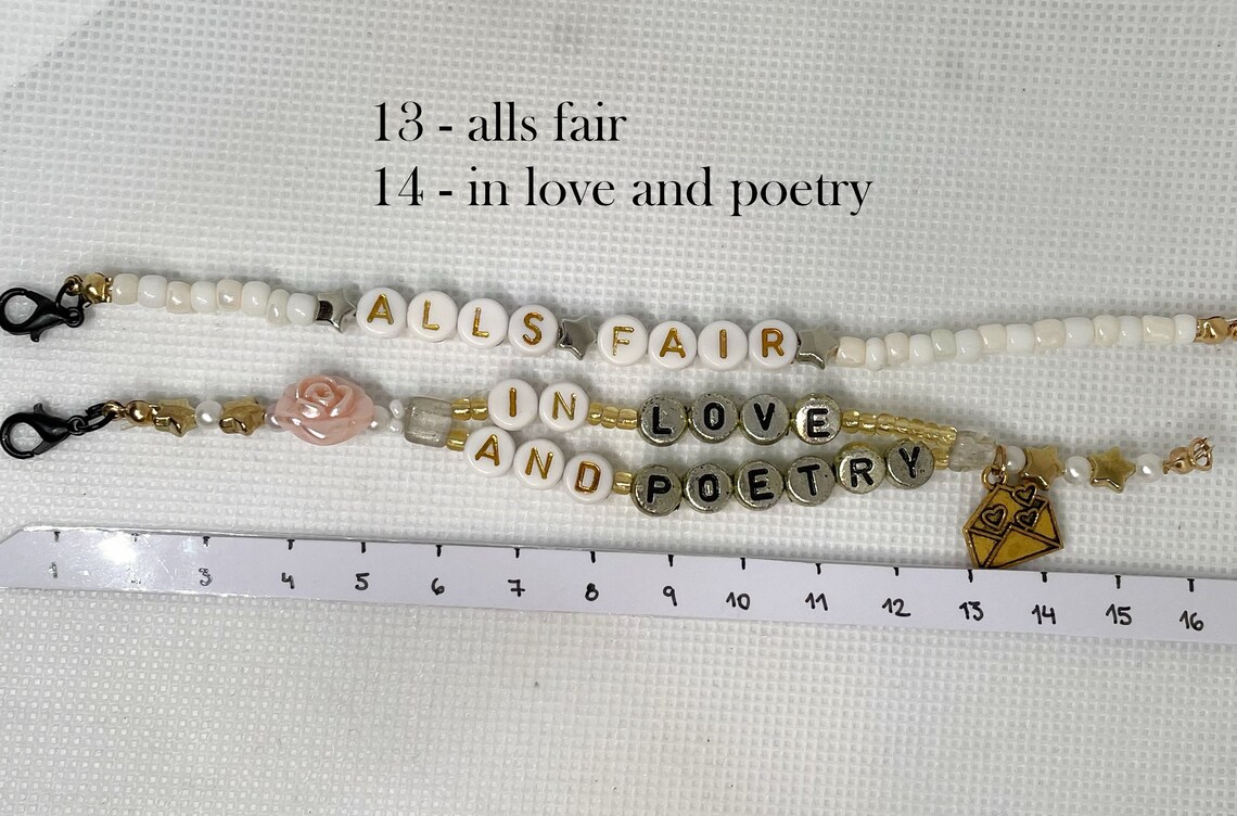 The Tortured Poets Department ttpd Taylor Swift Friendship Bracelets on ...