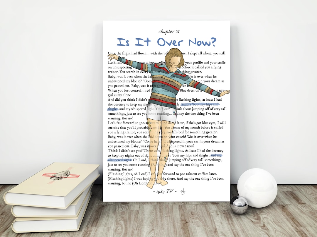Is It Over Now? Lyrics | Png Drawing and Pdf A4 Digital File | Ts ...