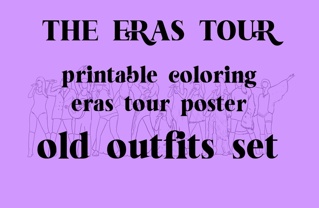 Colouring Page the Eras Tour Poster Taylor Swift the Eras Tour Inspired ...