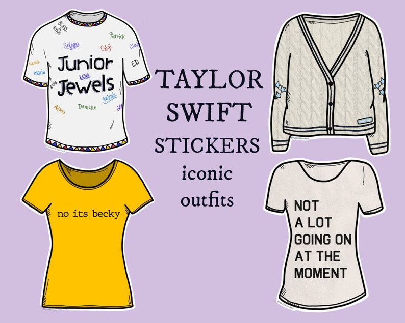 Taylor's Iconic Outfits Stickers - Etsy