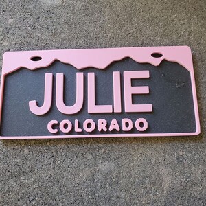 Pink Colorado License Plate for Bicycles - Etsy
