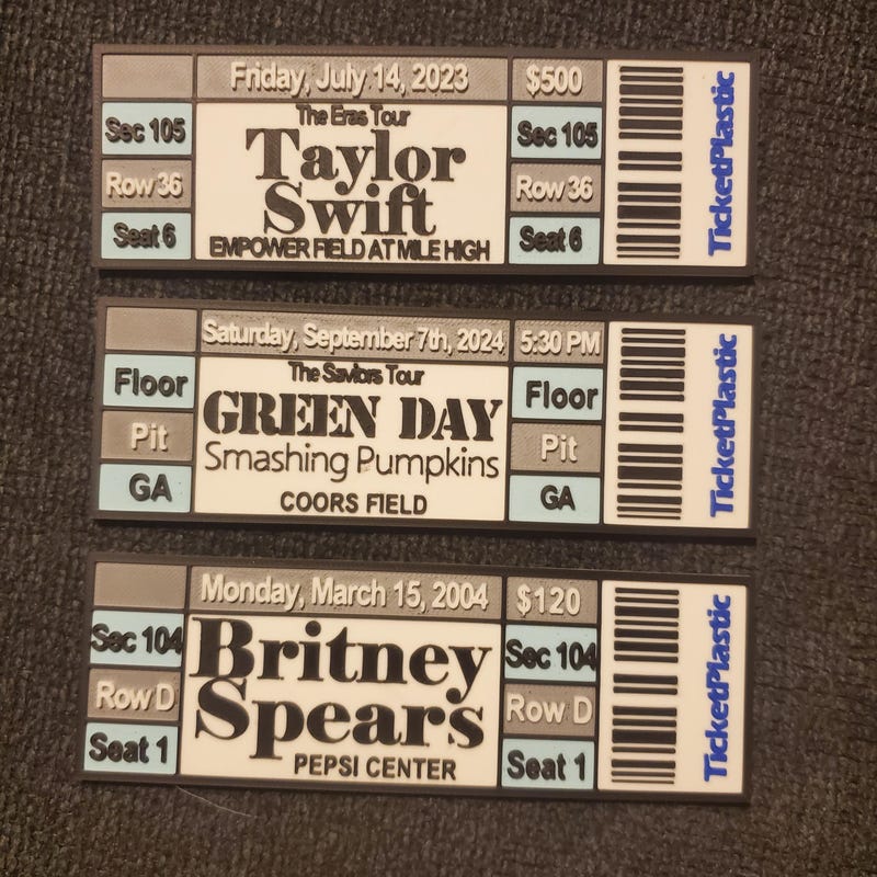 Concert Ticket 3d - Etsy