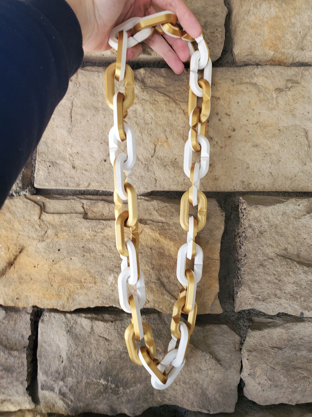 Two Tone Chain Necklace Over 3 Feet Long. Any 2 Colors You Want. - Etsy