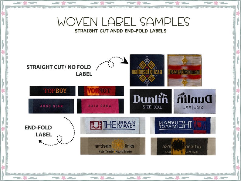 Woven Garment Labels, Personalized Fabric Tags, Custom Clothing Label ...