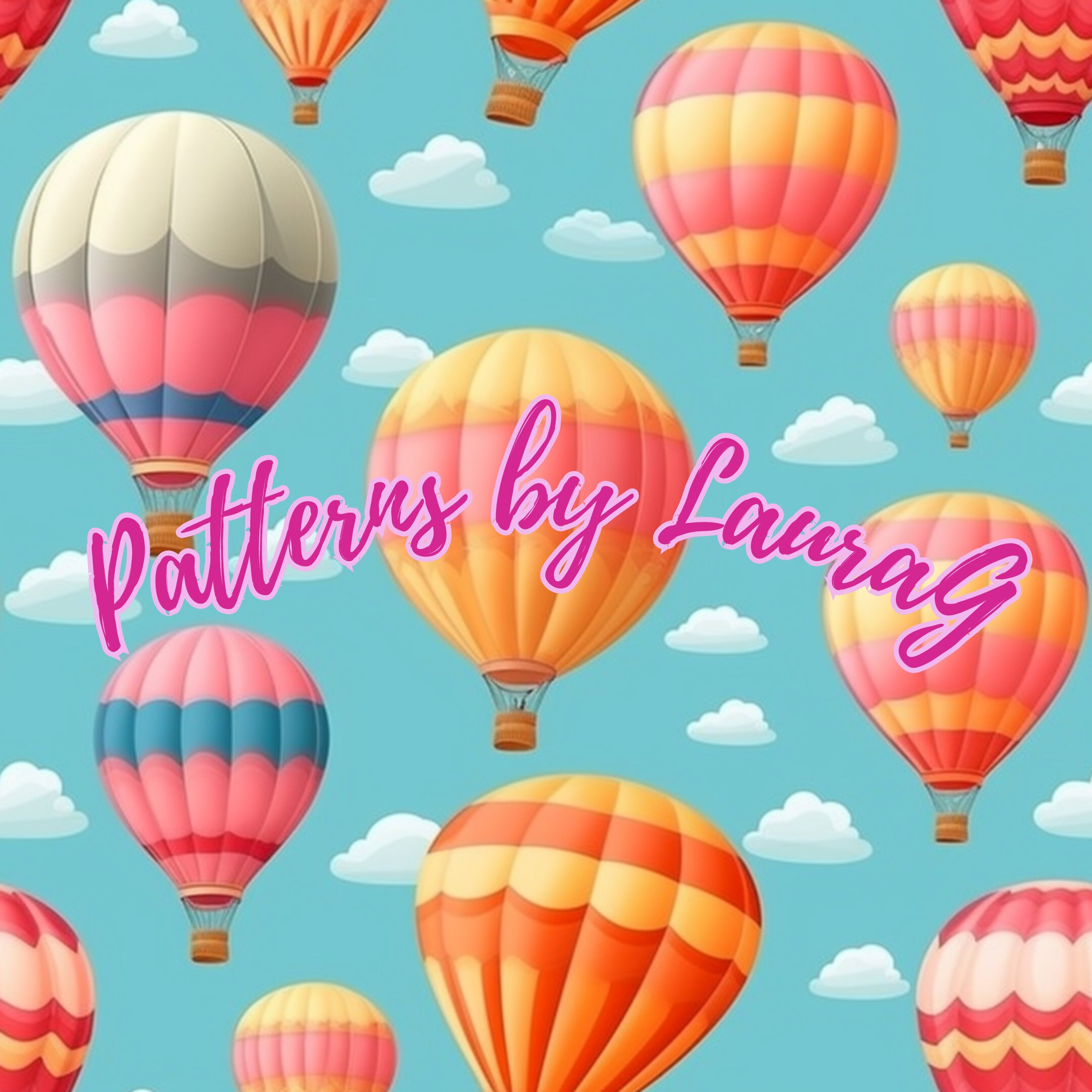Realistic Hot Air Balloon Digital Paper, Seamless Pattern Flight, Air ...