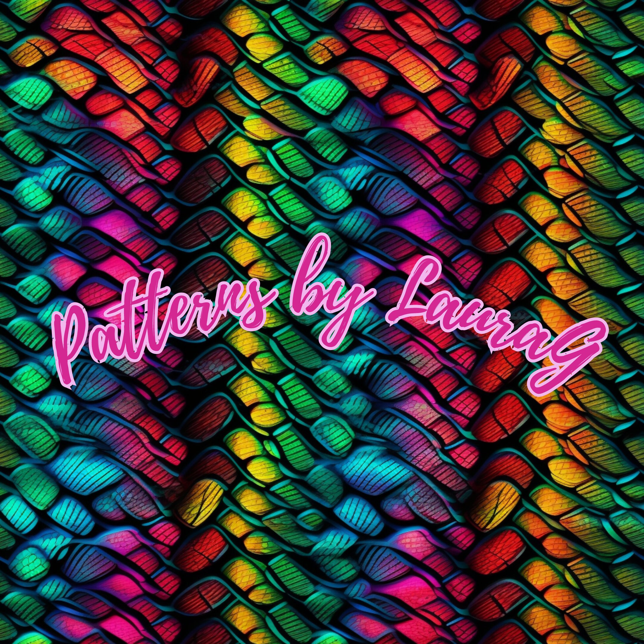 Seamless Pattern Snake Neon, Animal Print Digital Paper, Animal ...
