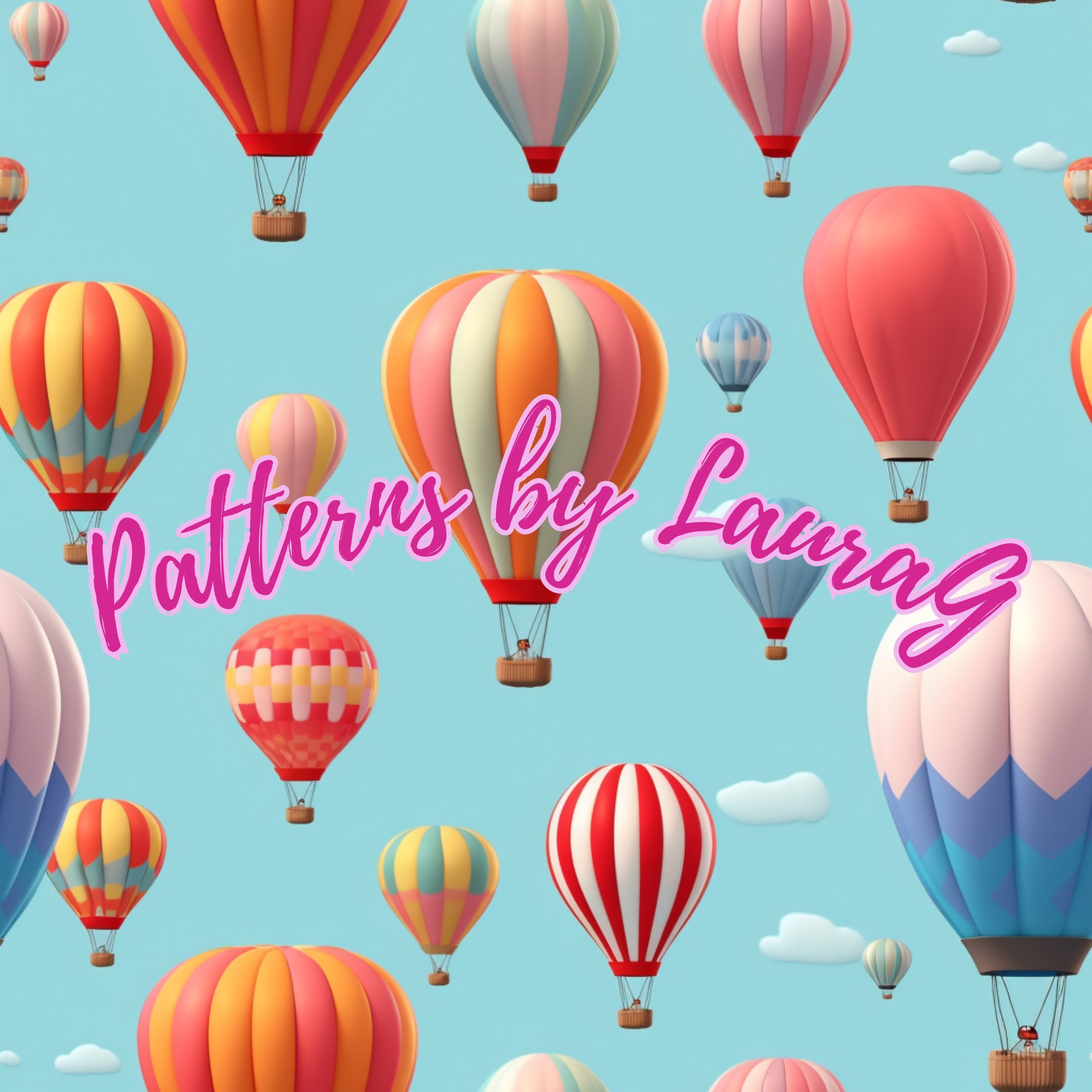Realistic Hot Air Balloon Digital Paper Seamless Pattern - Etsy