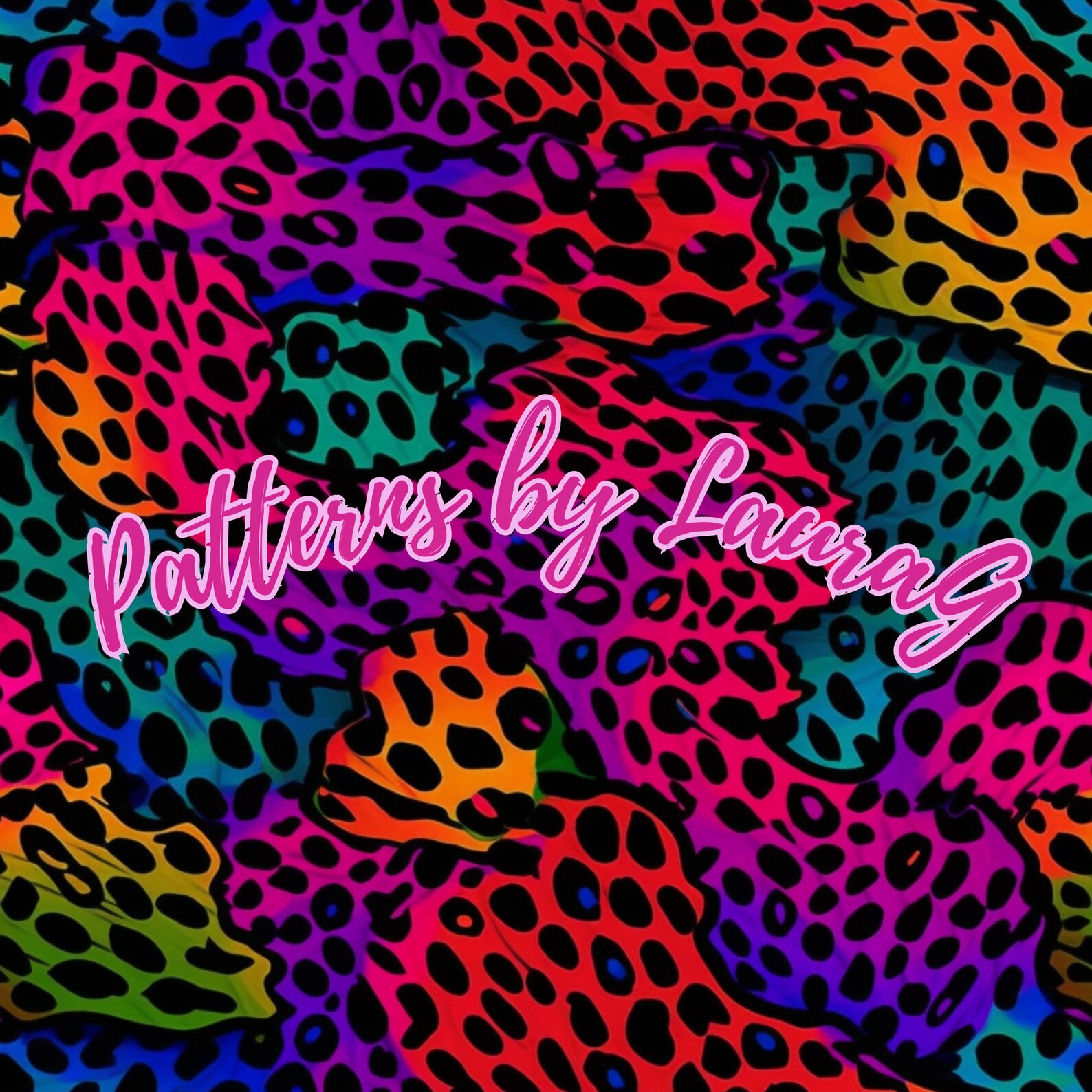 Seamless Pattern Leopard Neon, Animal Print Digital Paper, Neon Cheetah ...