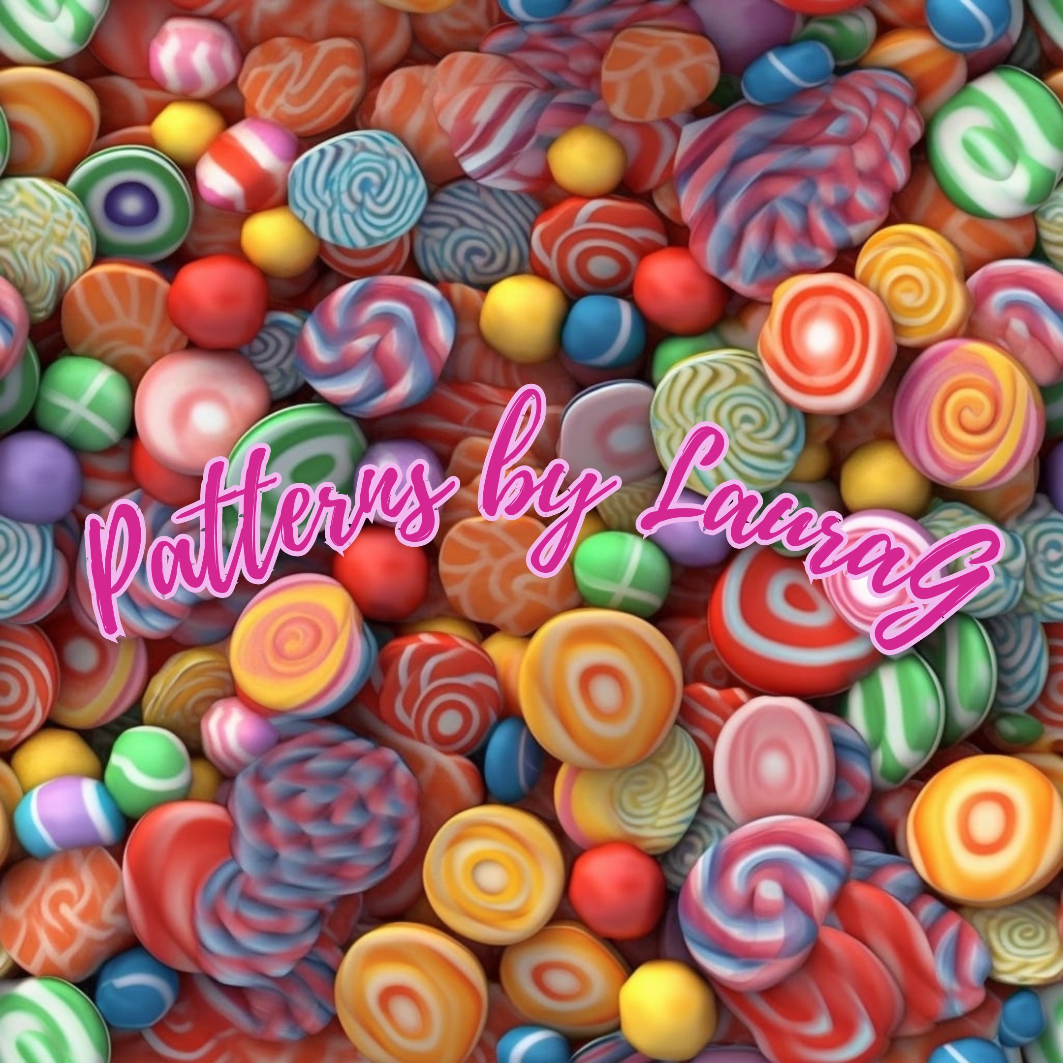 Realistic Candy Digital Paper, Seamless Pattern Candy Realistic, Candy ...