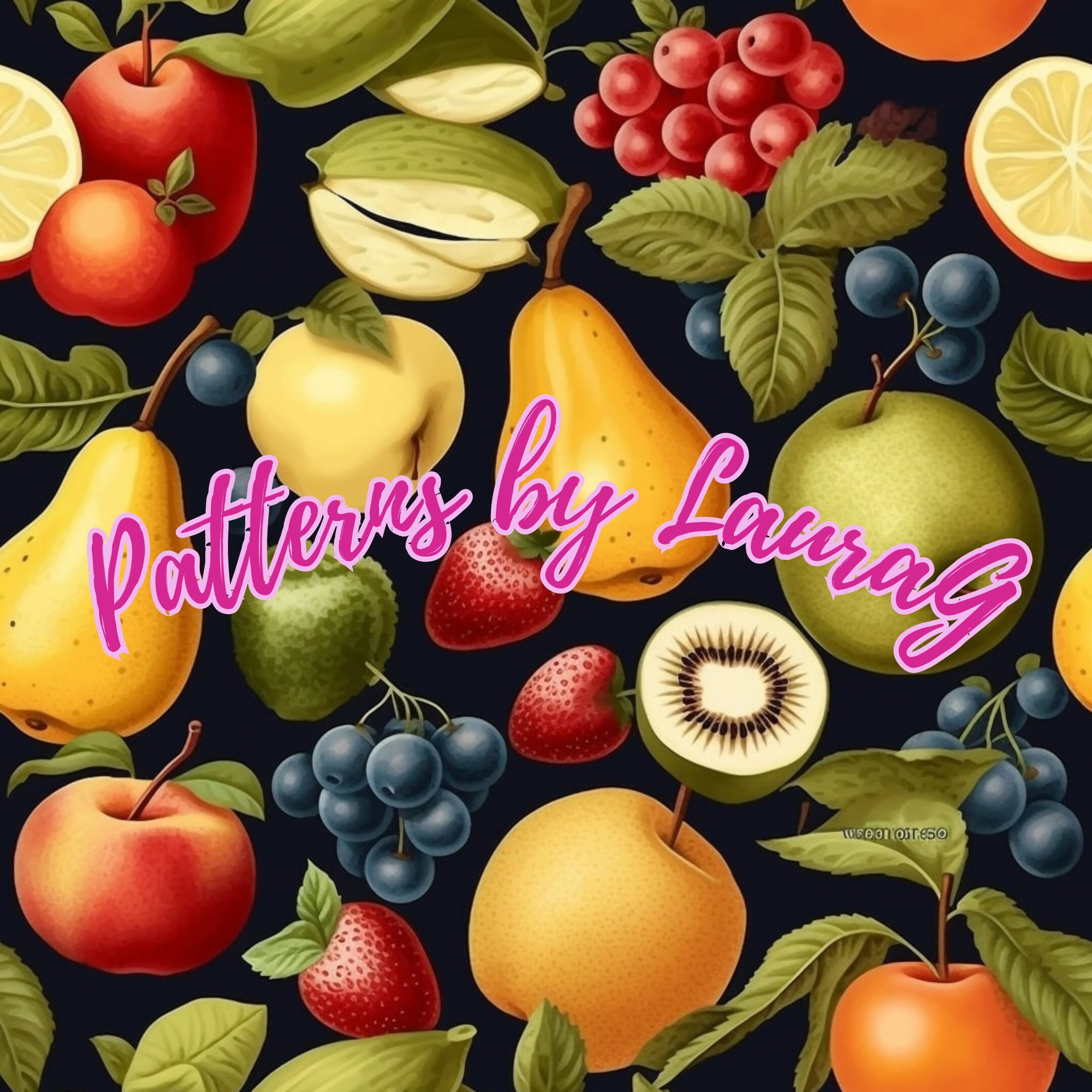 Seamless Pattern Fruit Realistic, Realistic Food Print Digital Paper ...