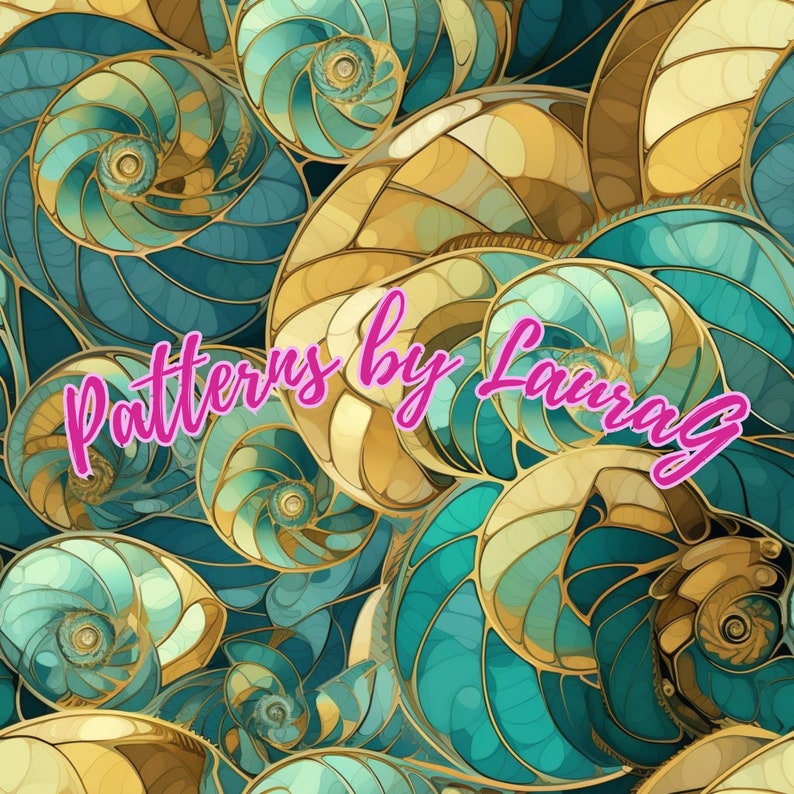 Fibonacci Digital Paper, Seamless Pattern Fibonacci Inspired, Abstract ...