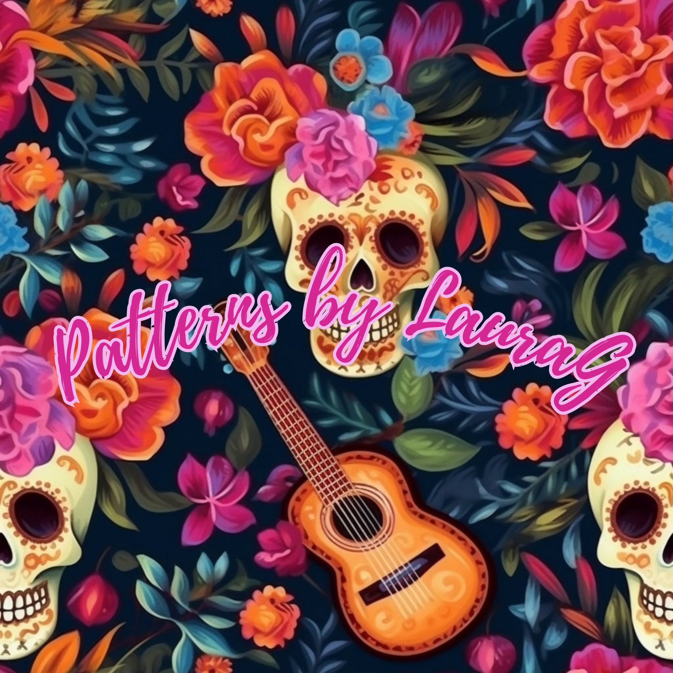 Dia De Los Muertos Digital Paper Seamless Pattern Dia De Los - Etsy