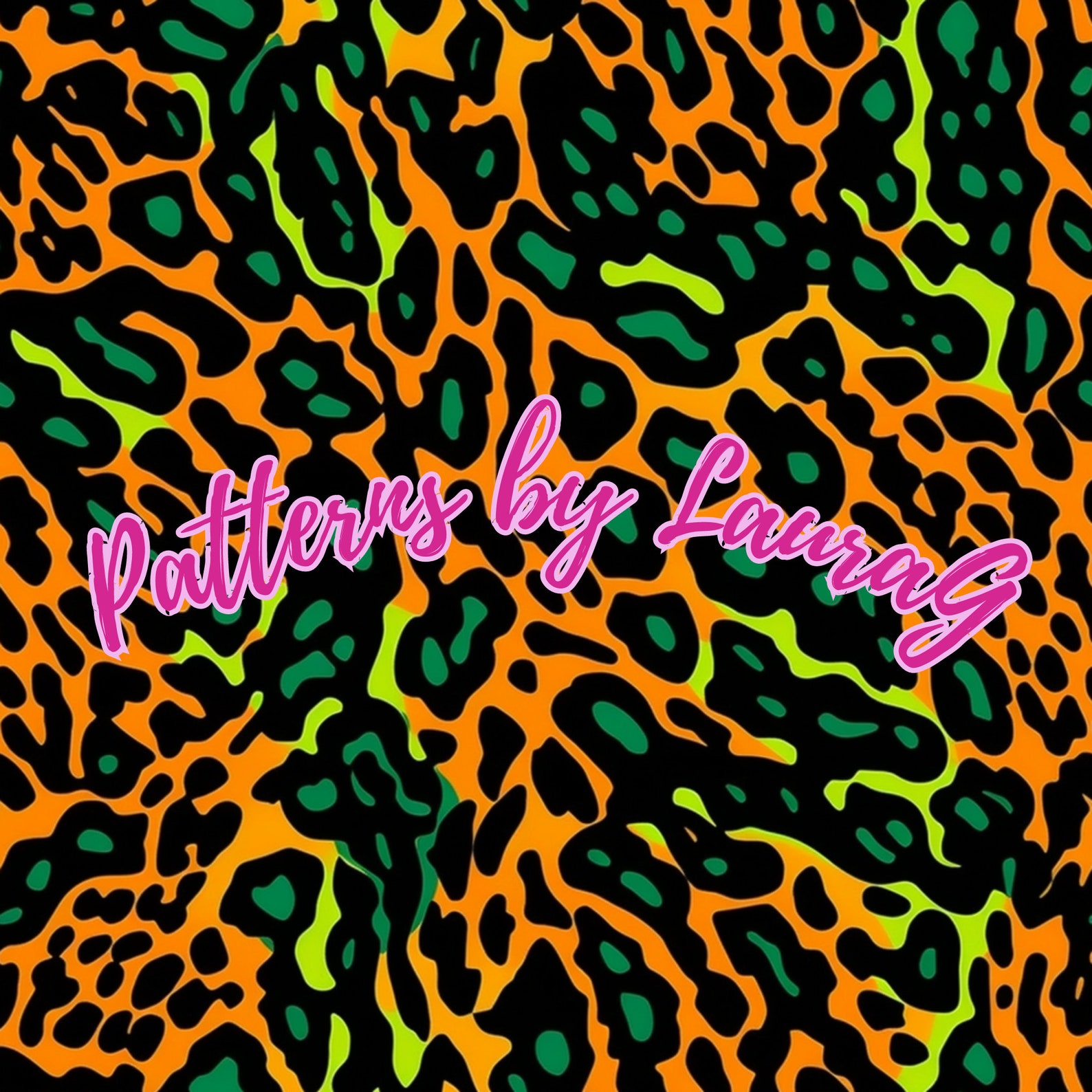 Seamless Pattern Leopard Neon, Animal Print Digital Paper, Neon Cheetah ...