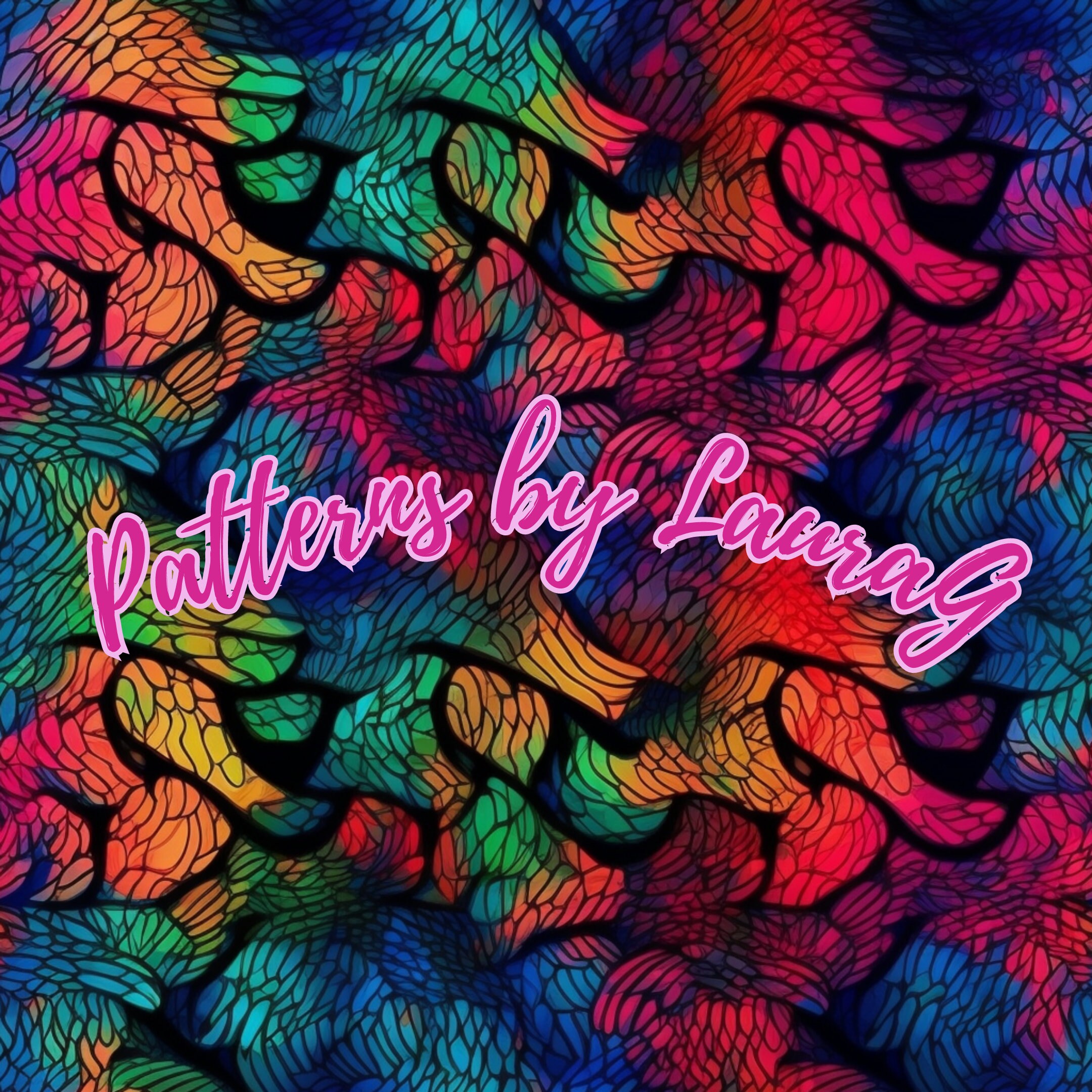 Seamless Pattern Snake Neon, Animal Print Digital Paper, Animal ...