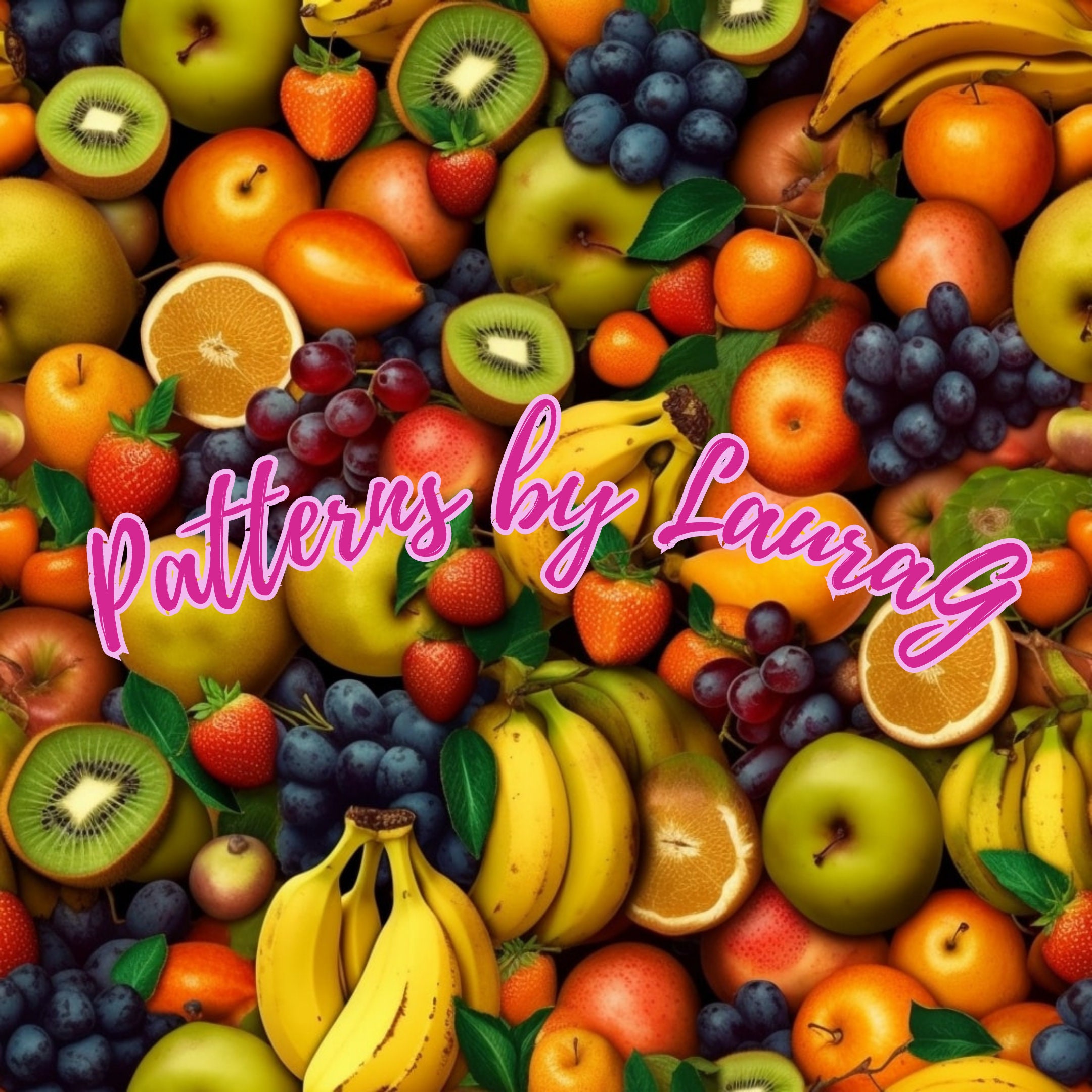 Realistic Fruit Digital Paper Seamless Pattern Food Print - Etsy