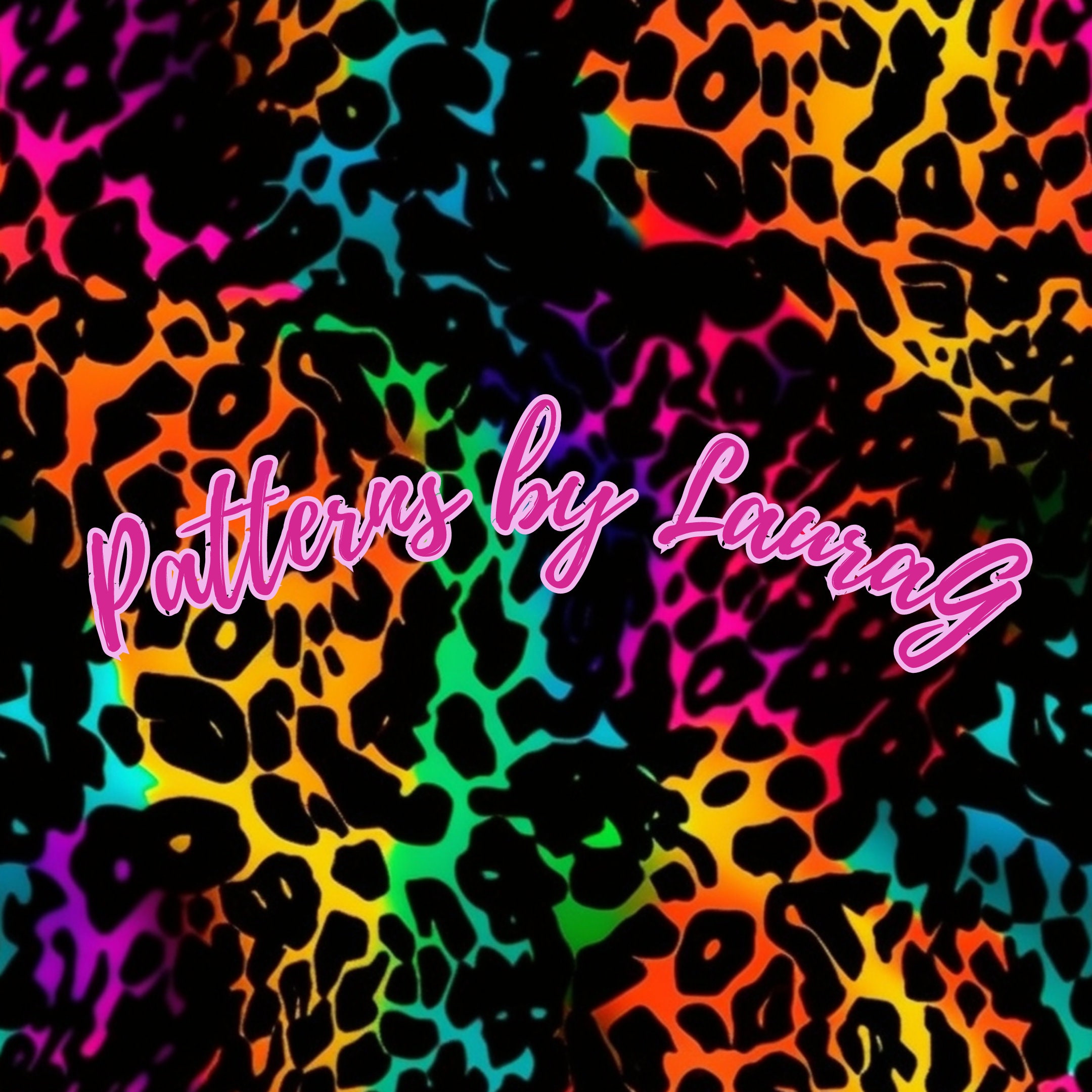 Seamless Pattern Leopard Neon, Animal Print Digital Paper, Neon Cheetah ...