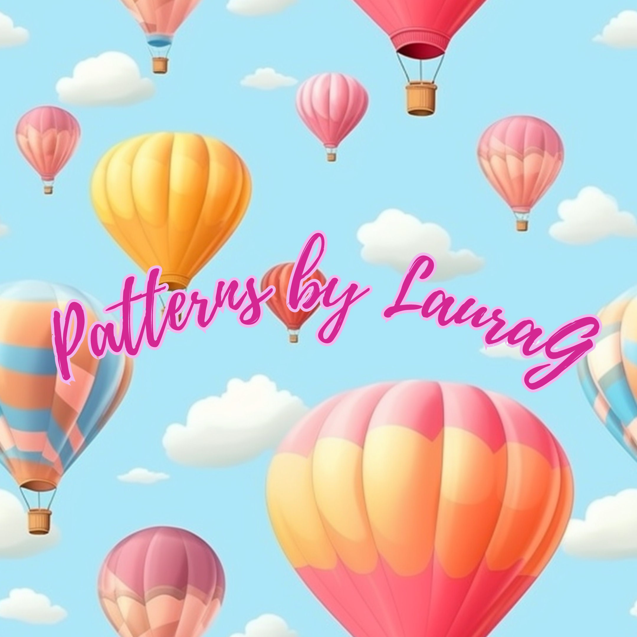 Realistic Hot Air Balloon Digital Paper, Seamless Pattern Flight, Air ...