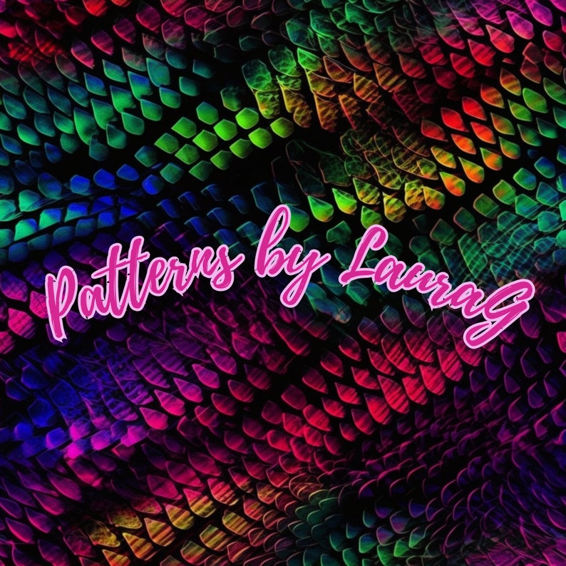 Neon Snakeskin Seamless Pattern, Animal Print Wallpaper (digital ...