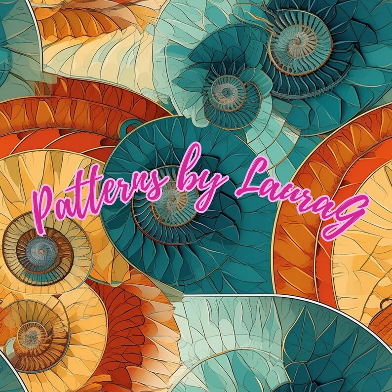 Fibonacci Digital Paper, Seamless Pattern Fibonacci Inspired, Abstract ...