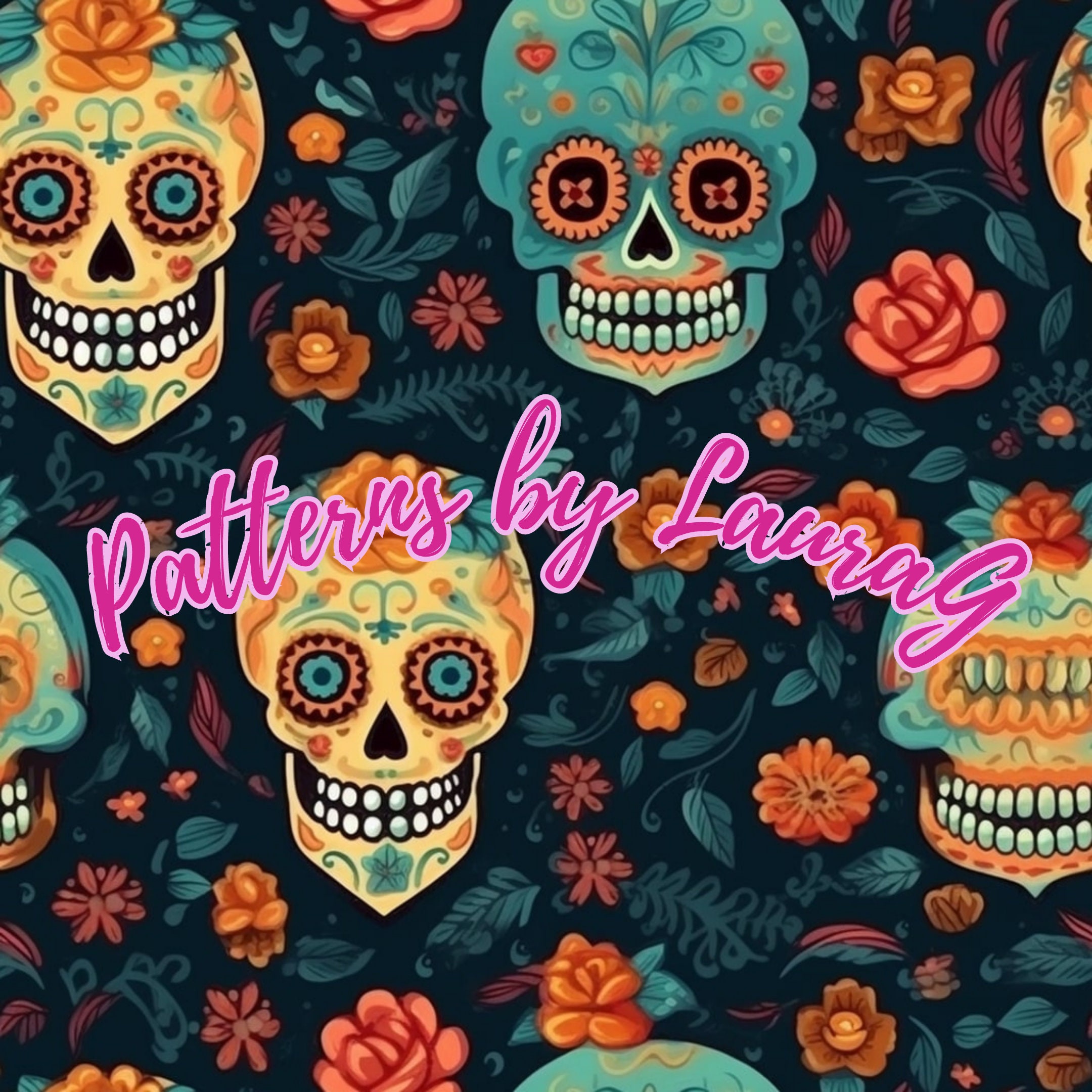 Dia De Los Muertos Digital Paper, Seamless Pattern Day of the Dead ...