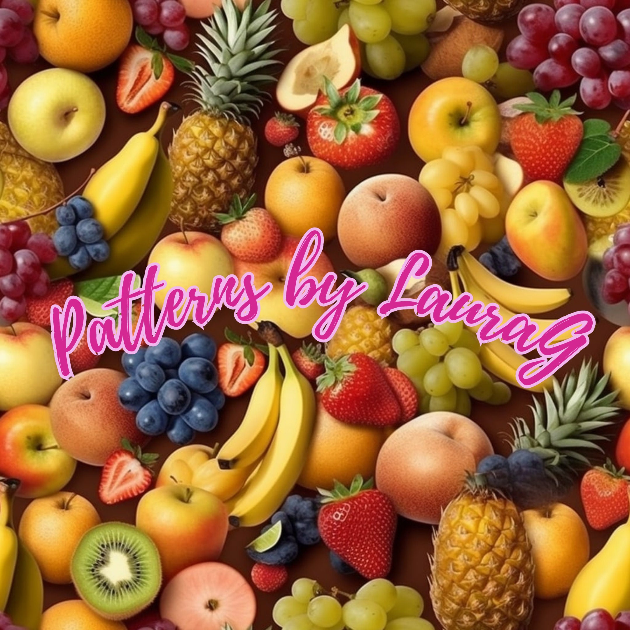 Seamless Pattern Fruit Realistic, Realistic Food Print Digital Paper ...
