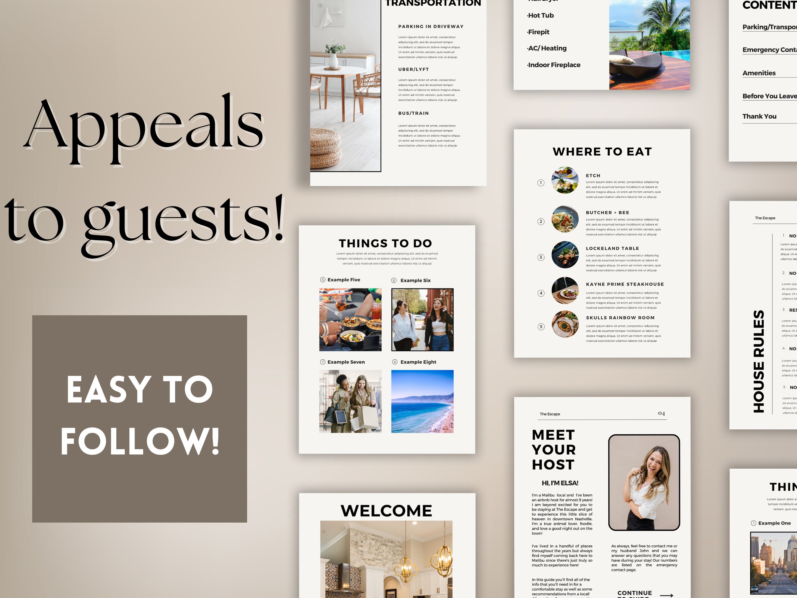 Airbnb Welcome Book Template, Airbnb Guest Book, Airbnb Host Bundle ...