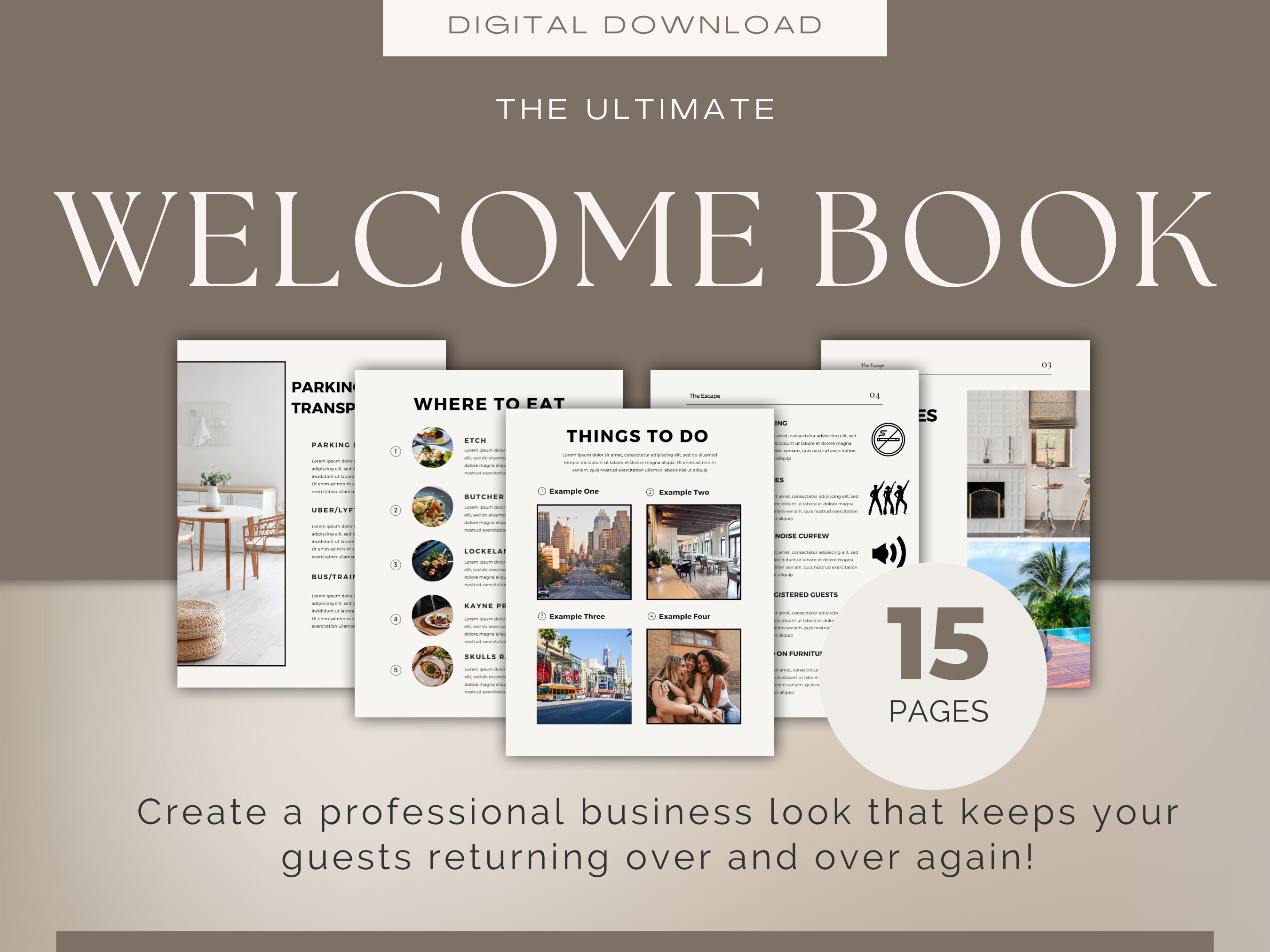 Airbnb Welcome Book Template, Airbnb Guest Book, Airbnb Host Bundle ...