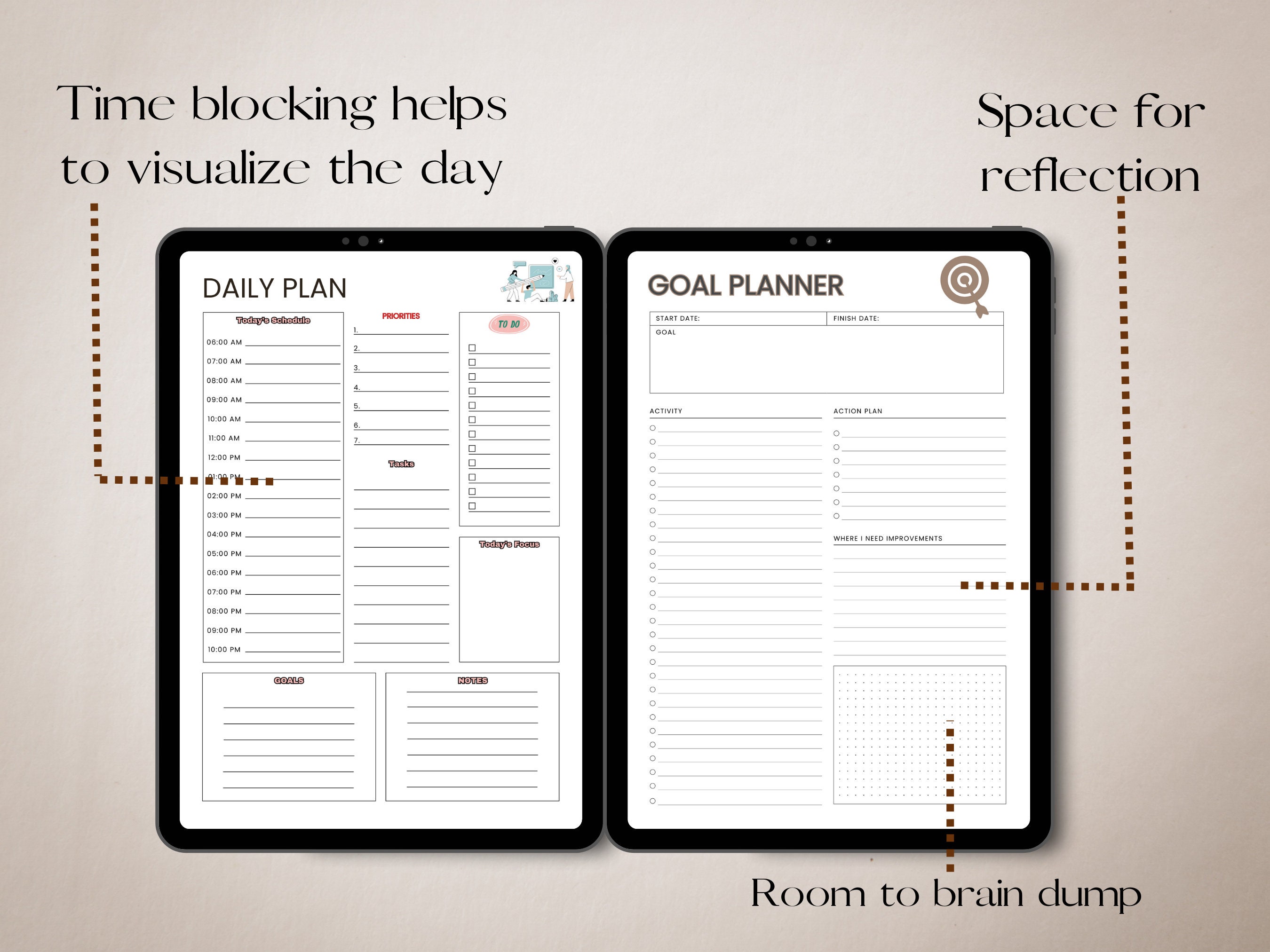 ADHD Digital Planner, ADHD Planner Printable, Planner for Adults, ADHD ...