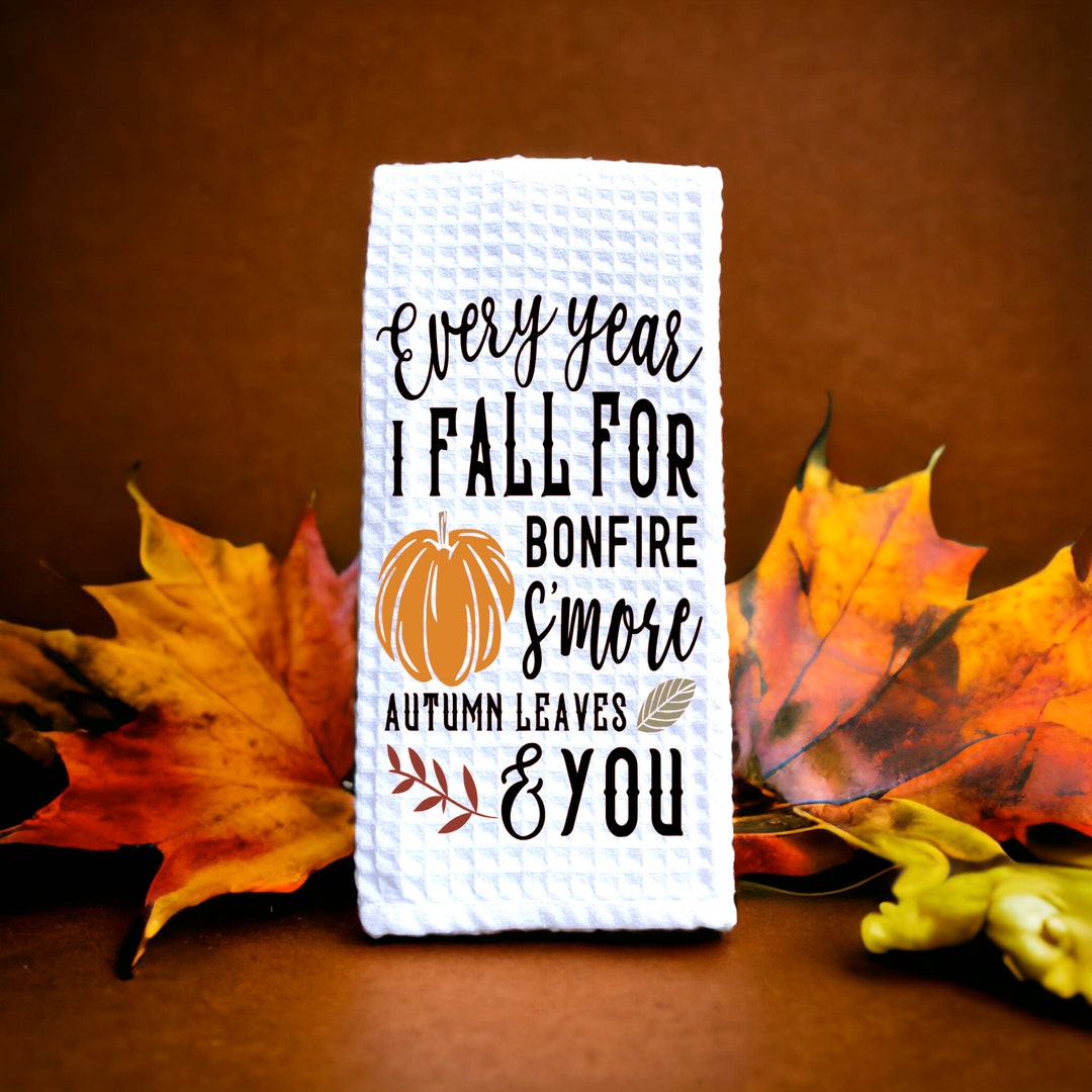 Fall Dish Towel / Kitchen Tea Towel / Kitchen Towel / Hand - Etsy