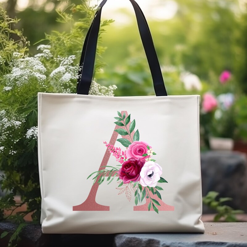 Monogram Tote Bag - Etsy